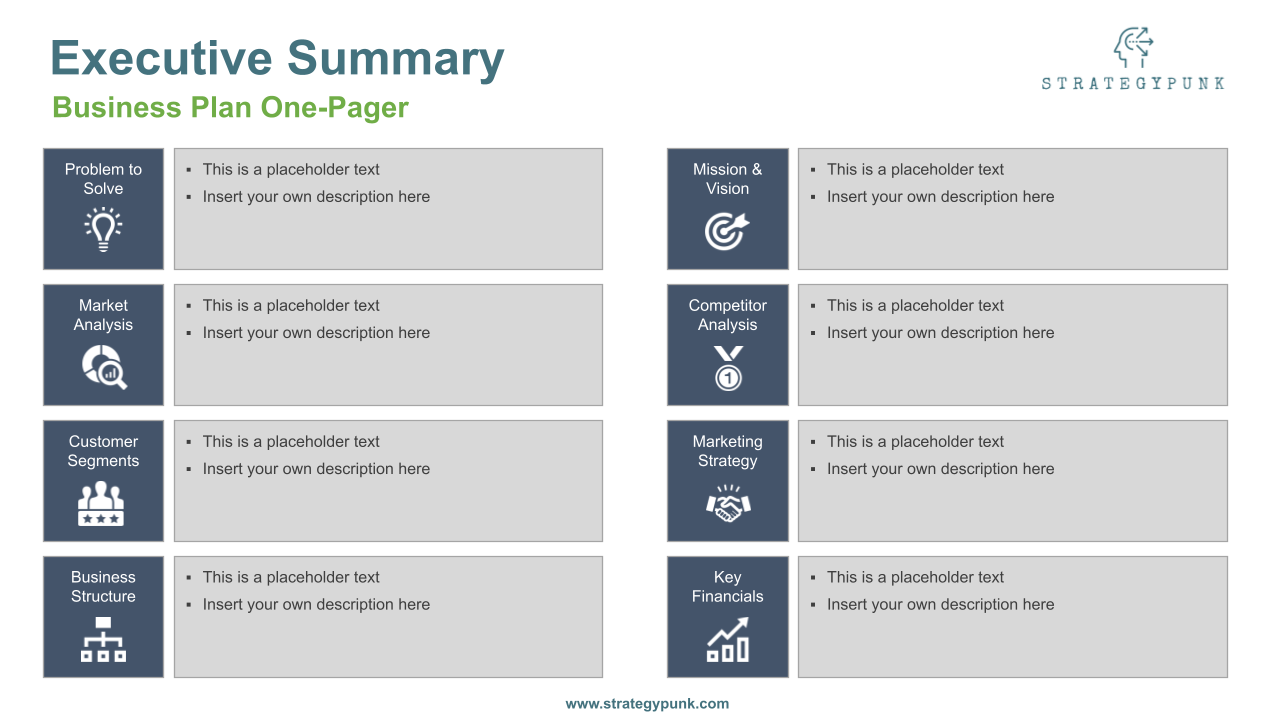 Plan On A Page Template Powerpoint
