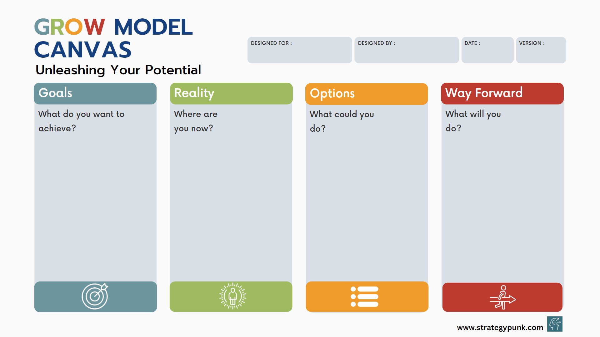 Ignite Your Potential with the GROW Model Canvas (FREE Template)