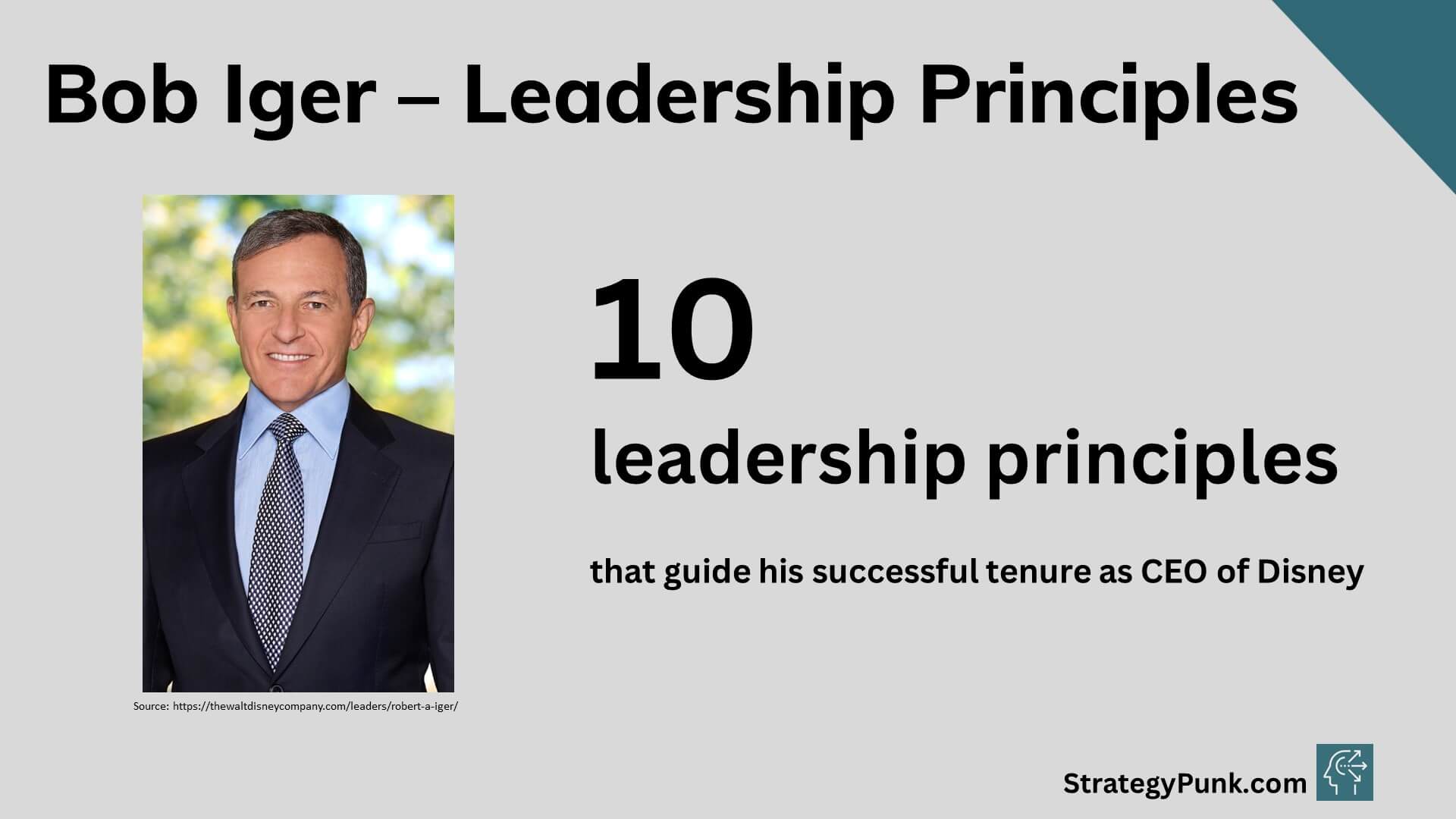 Bob Iger's 10 Key Leadership Principles for Disney's Success (FREE PDF)